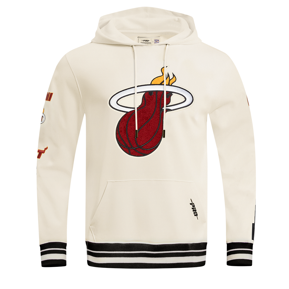 NBA MIAMI HEAT RETRO CLASSIC MEN'S PO HOODIE (EGGSHELL/ BLACK) – Pro ...