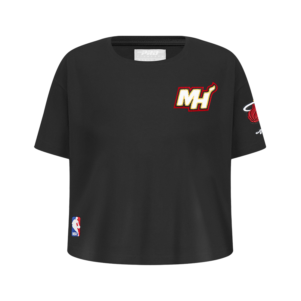 NBA MIAMI HEAT CLASSIC BIG GIRLS SHORT SLEEVE BOXY TEE (BLACK) – Pro ...