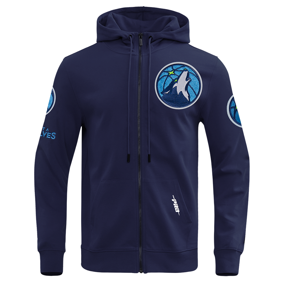 NBA MINNESOTA TIMBERWOLVES CLASSIC CHENILLE MEN'S DK FULL ZIP PULLOVER ...