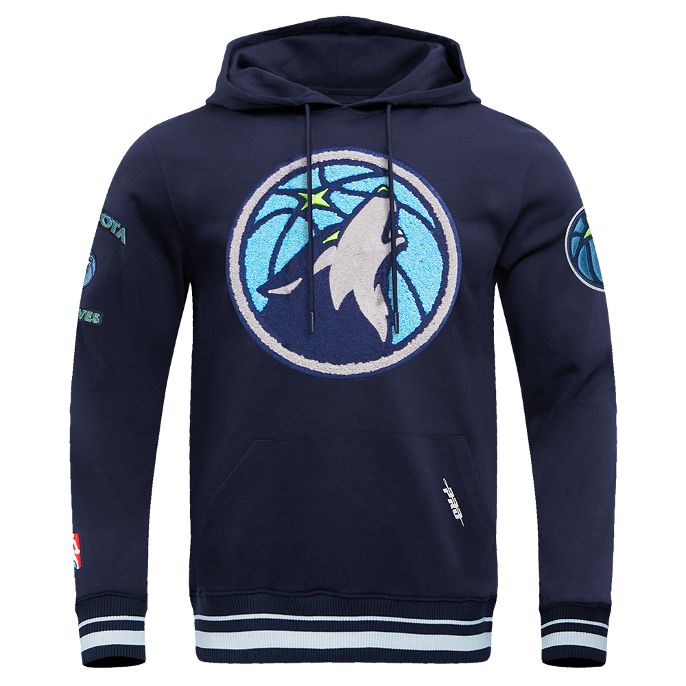 NBA MINNESOTA TIMBERWOLVES RETRO CLASSIC MEN'S RIB PO HOODIE (MIDNIGHT ...