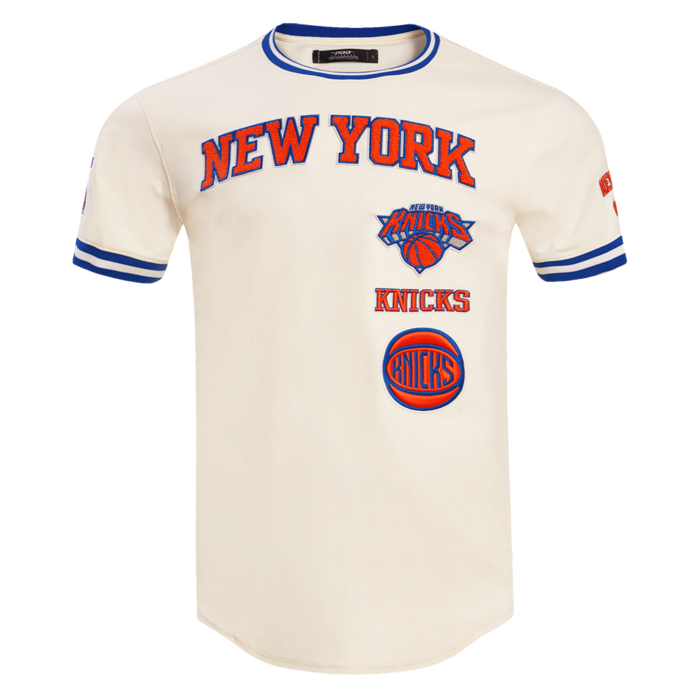 NBA NEW YORK KNICKS RETRO CLASSIC MEN'S TEE (EGGSHELL/ ROYAL BLUE ...