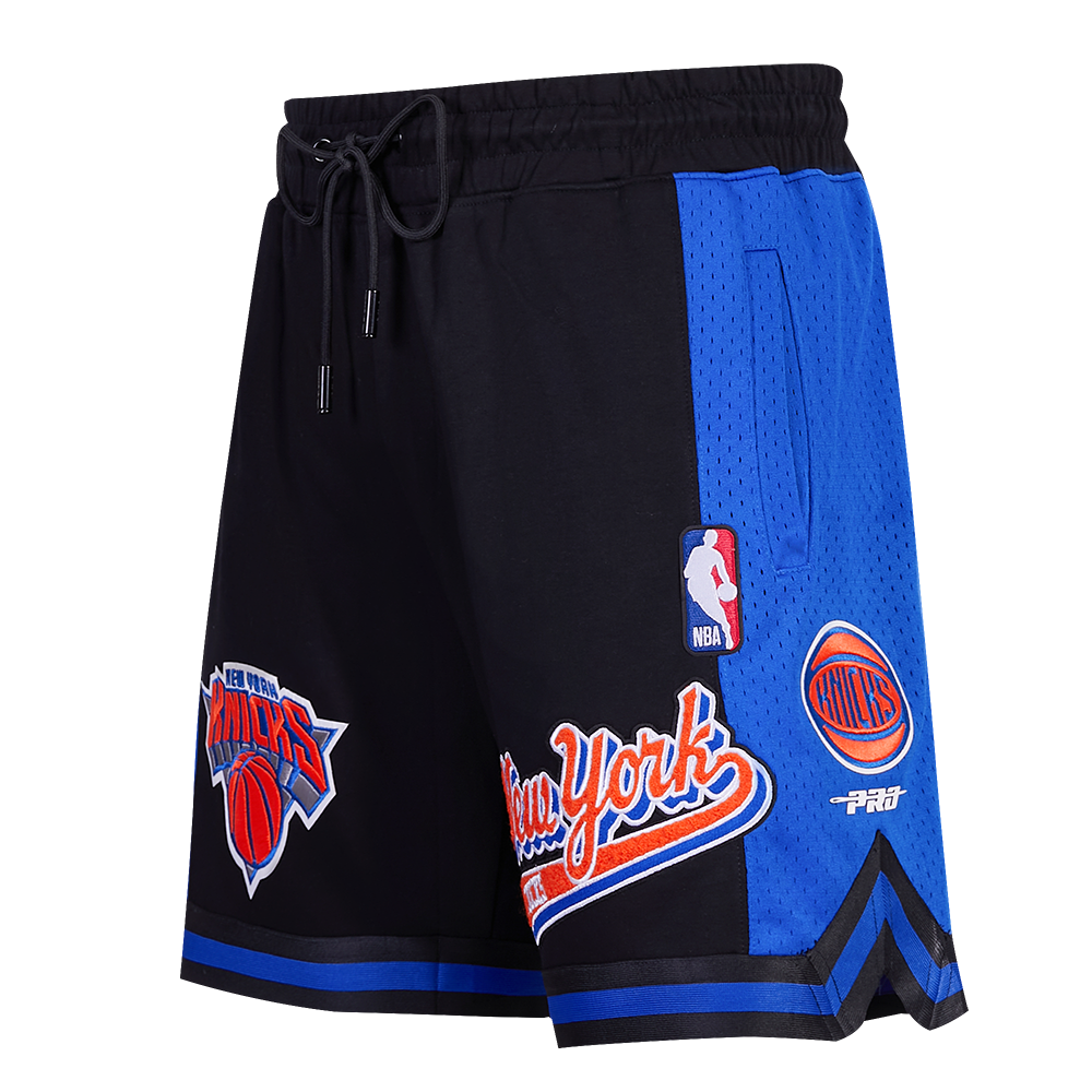 NBA NEW YORK KNICKS SCRIPT TAIL MEN'S DOUBLE KNIT 2.0 SHORT (BLACK/ROY ...