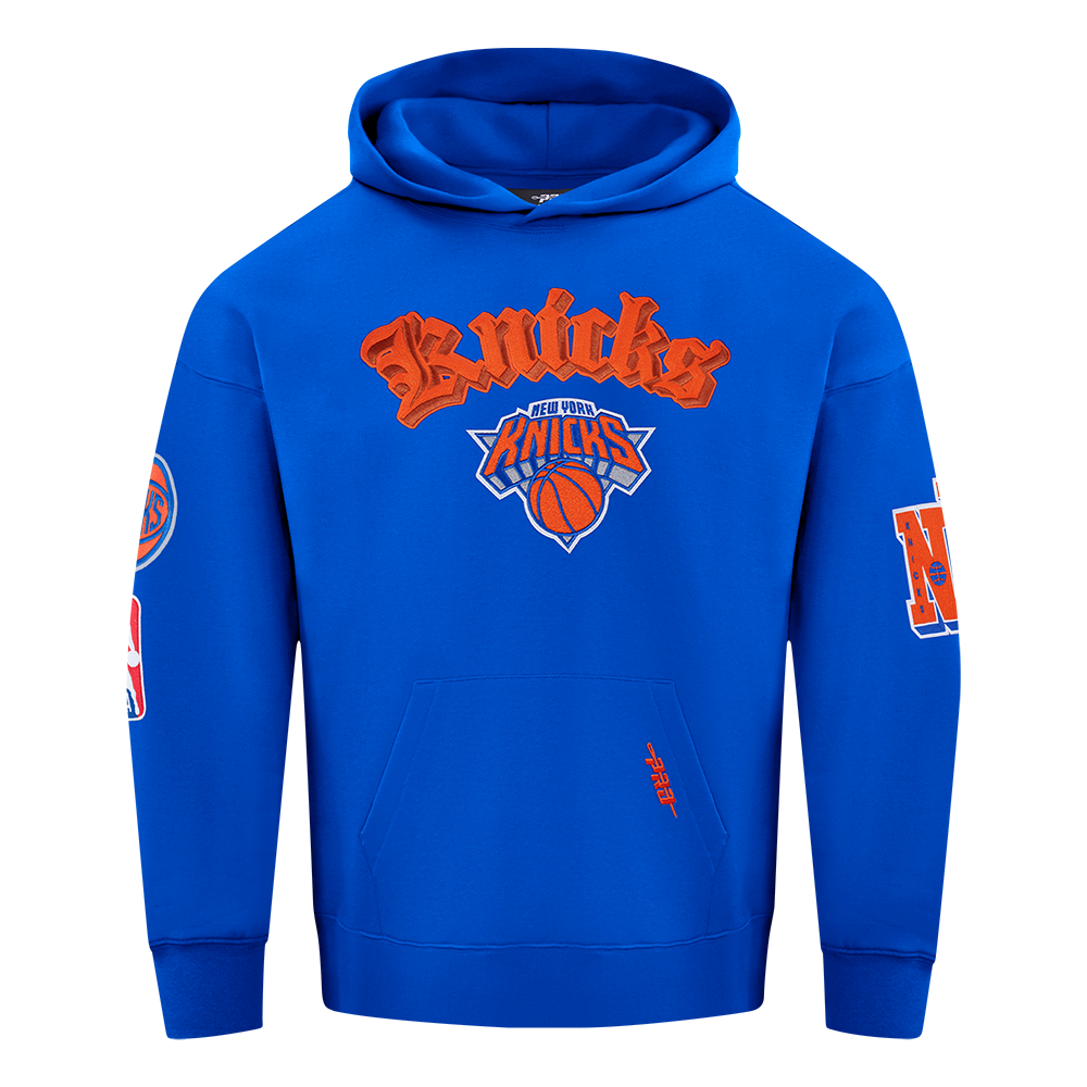 NBA NEW YORK KNICKS BEST OF MEN'S DROP SHOULDER FLC PO HOODIE (ROYAL B ...