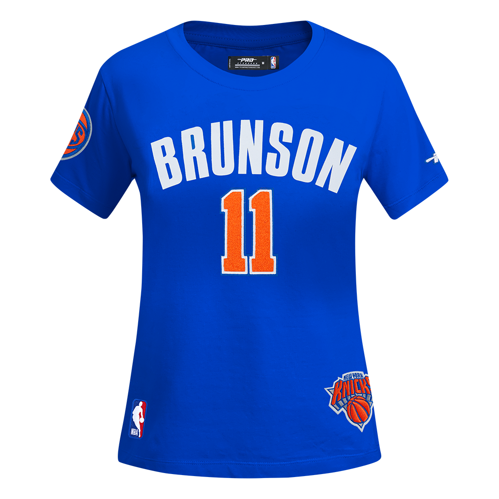 NBA NEW YORK KNICKS JALEN BRUNSON #11 CLASSIC PLAYER NAME AND NUMBER W ...