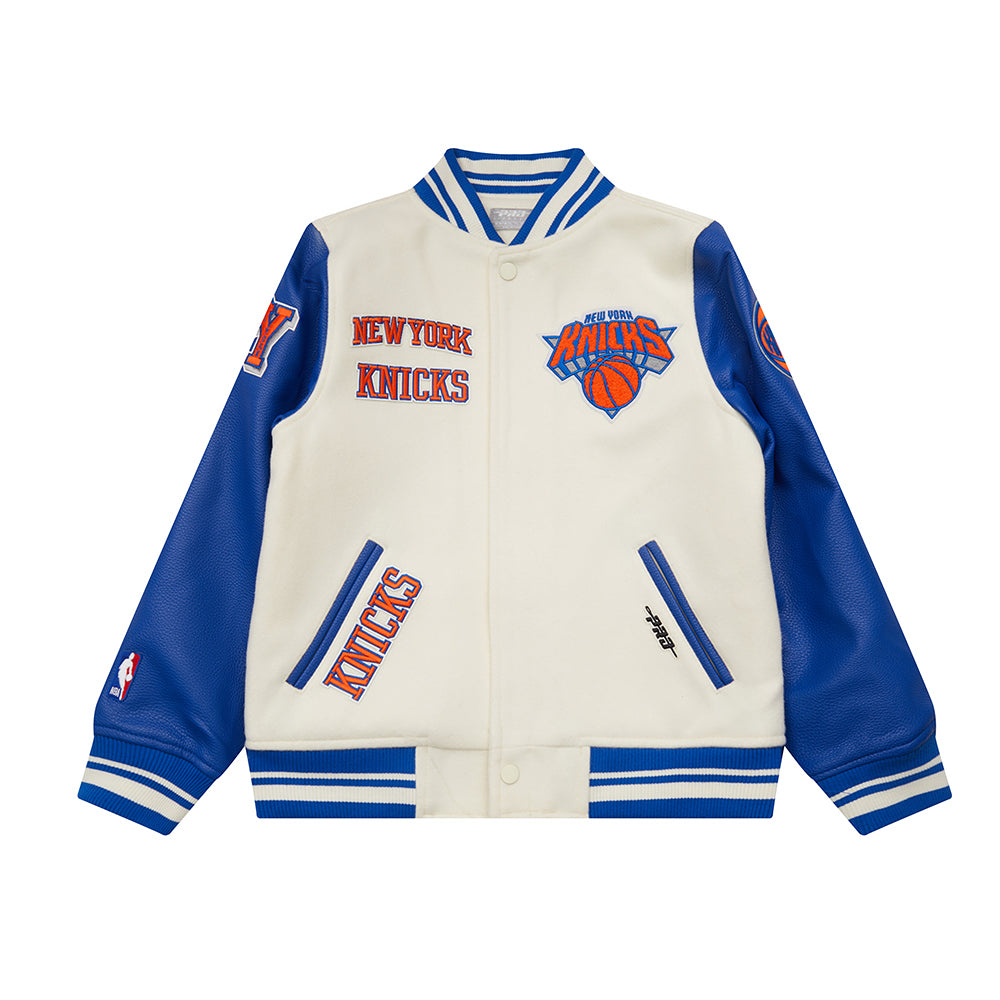 NBA NEW YORK KNICKS RETRO CLASSIC BIG BOYS RIB WOOL VARSITY JACKET (EG ...