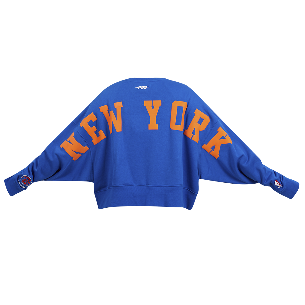 NBA NEW YORK KNICKS WINGSPAN WOMEN'S FLEECE CREWNECK (ROYAL BLUE) – Pro ...