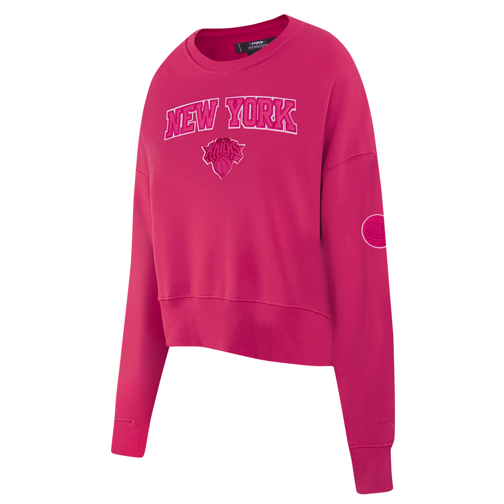 NBA NEW YORK KNICKS TRIPLE PINK WOMEN'S FLC CREWNECK (BEETROOT PURPLE ...