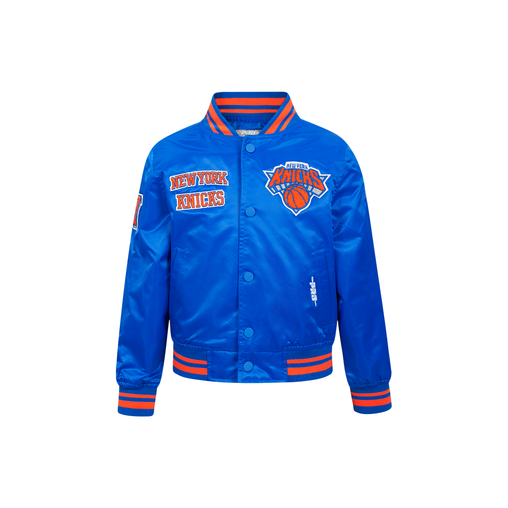 NBA NEW YORK KNICKS RETRO CLASSIC LITTLE BOYS RIB SATIN JACKET (ROYAL ...