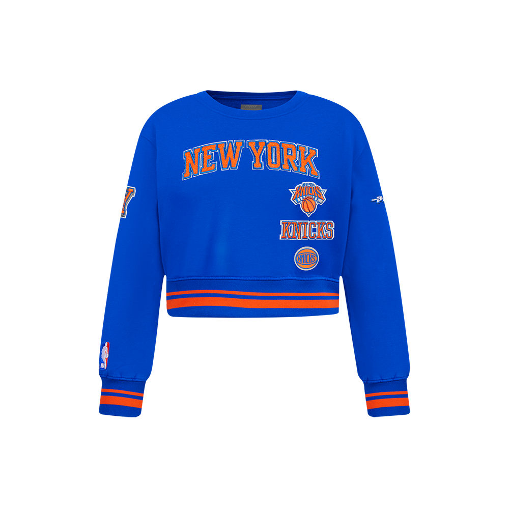 NBA NEW YORK KNICKS RETRO CLASSIC LITTLE GIRLS RIB FLEECE CREWNECK (RO ...