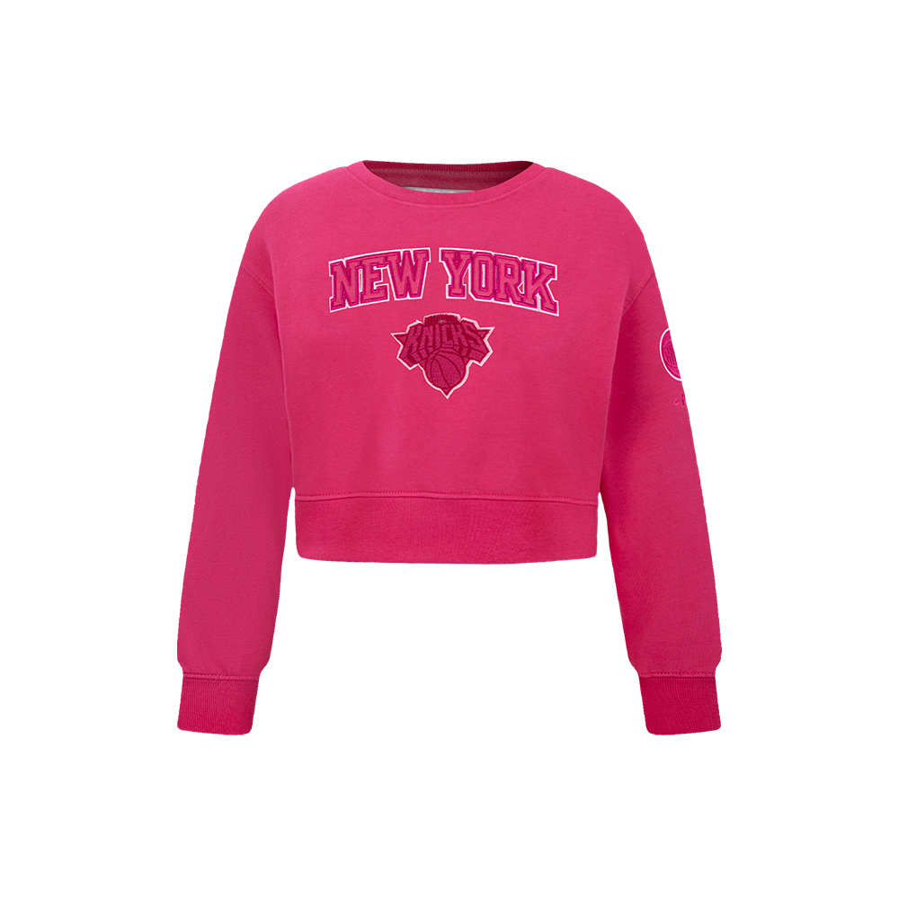 Pro Standard NBA New York Knicks Triple Pink Crewneck - Women's