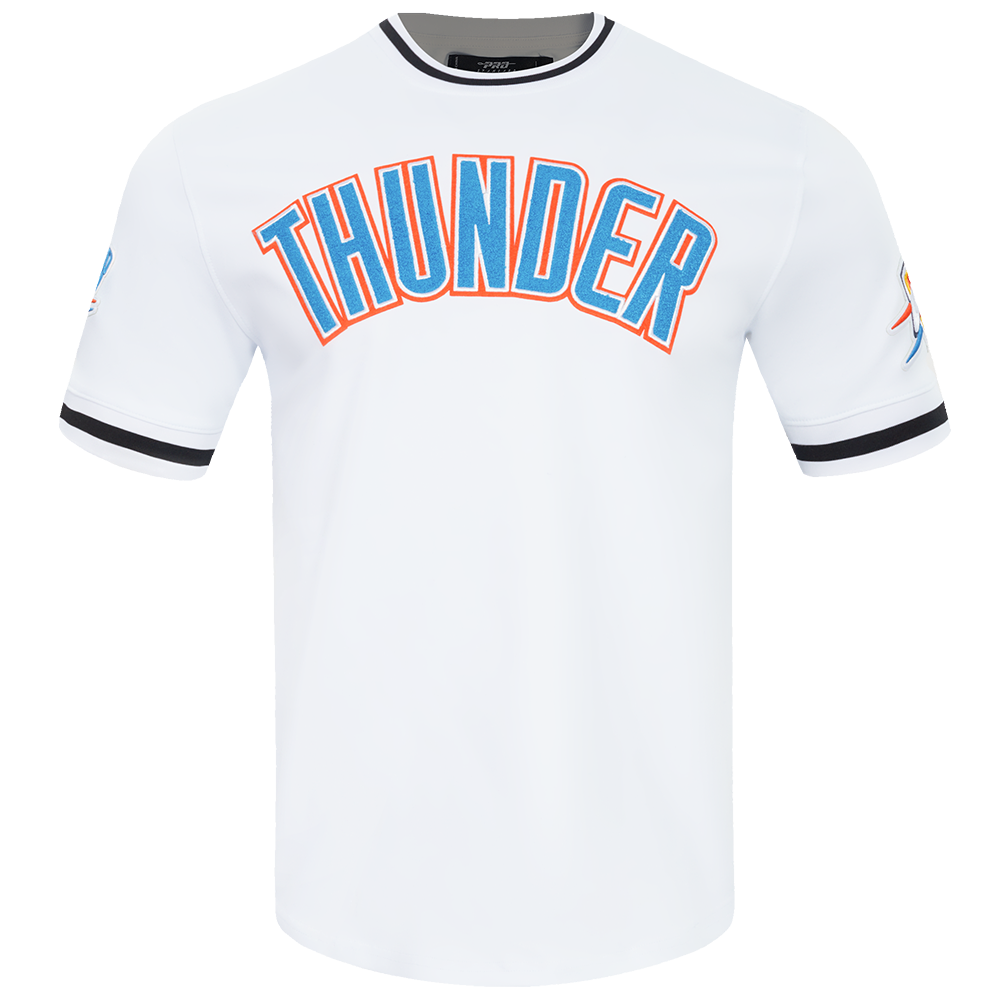 NBA OKLAHOMA CITY THUNDER CLASSIC CHENILLE MEN'S TEE (WHITE) – Pro Standard