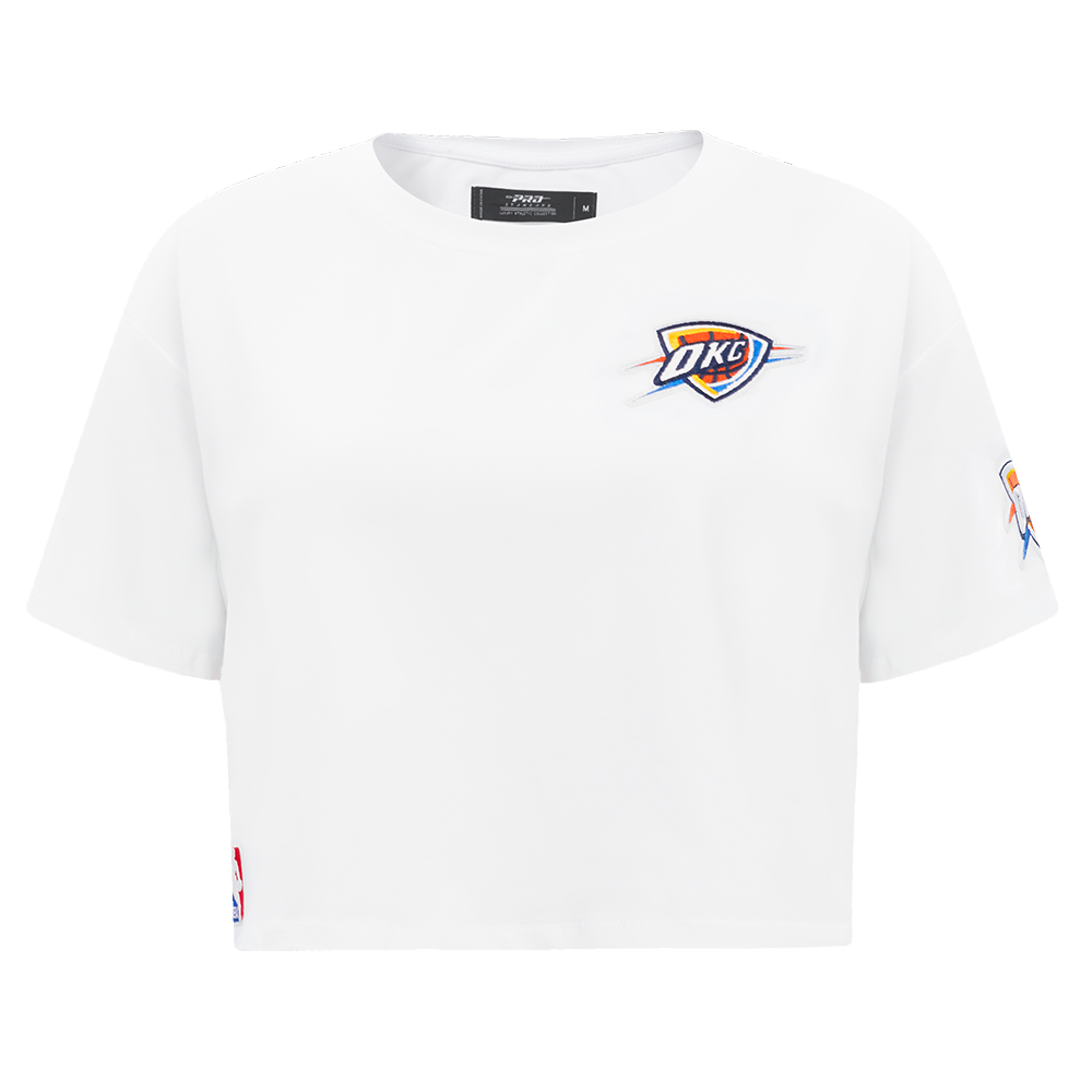 NBA OKLAHOMA CITY THUNDER CLASSIC WOMEN'S BOXY TEE (WHITE) – Pro Standard
