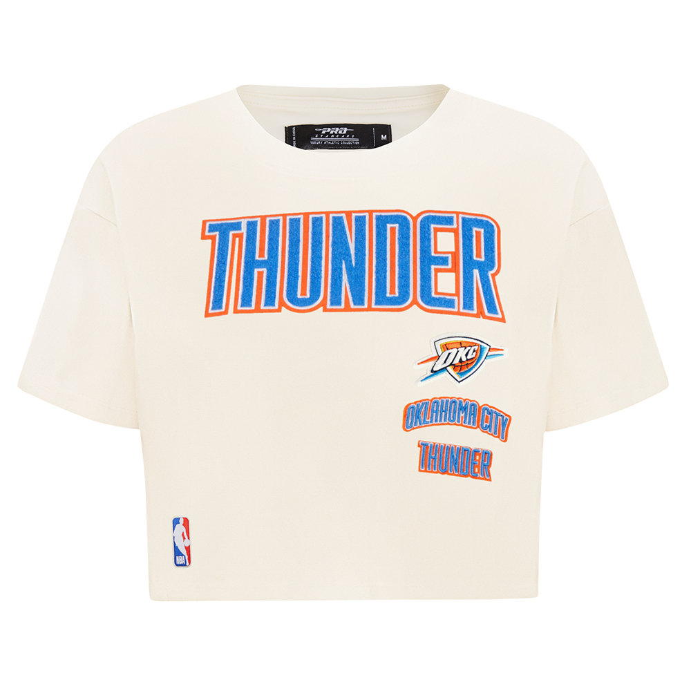 NBA OKLAHOMA CITY THUNDER RETRO CLASSIC WOMEN'S BOXY TEE (EGGSHELL ...