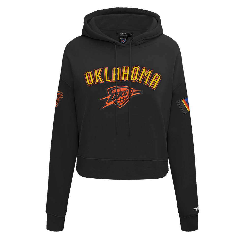 NBA OKLAHOMA CITY THUNDER CITY EDITION 24-25 WOMEN'S FLEECE CROPPED PU ...