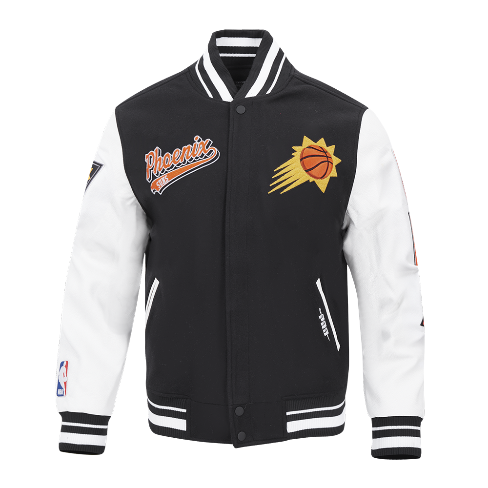 NBA PHOENIX SUNS SCRIPT TAIL MEN'S RIB WOOL VARSITY (BLACK/WHITE) – Pro ...