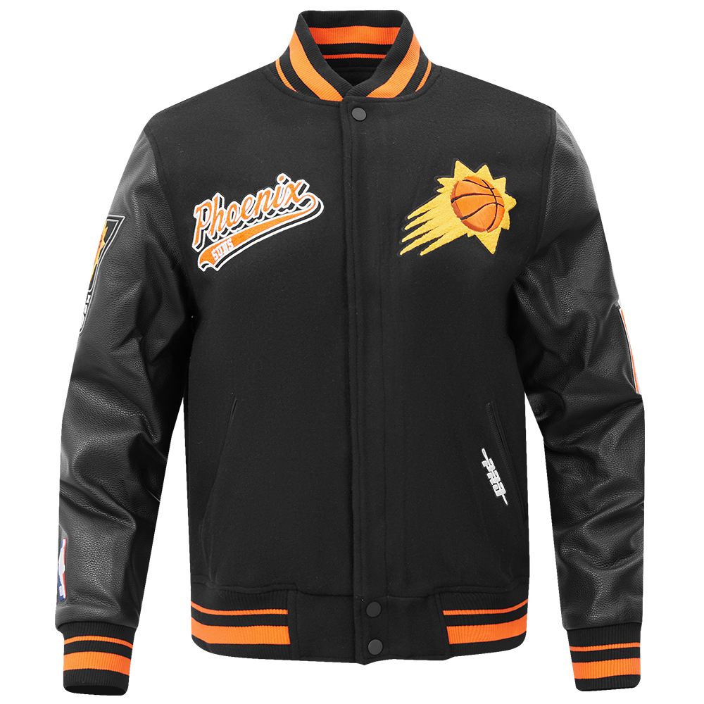 NBA PHOENIX SUNS SCRIPT TAIL MEN'S RIB WOOL VARSITY (BLACK/ORANGE ...