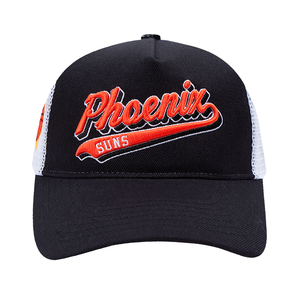 NBA PHOENIX SUNS SCRIPT TAIL TRUCKER HAT (BLACK) – Pro Standard