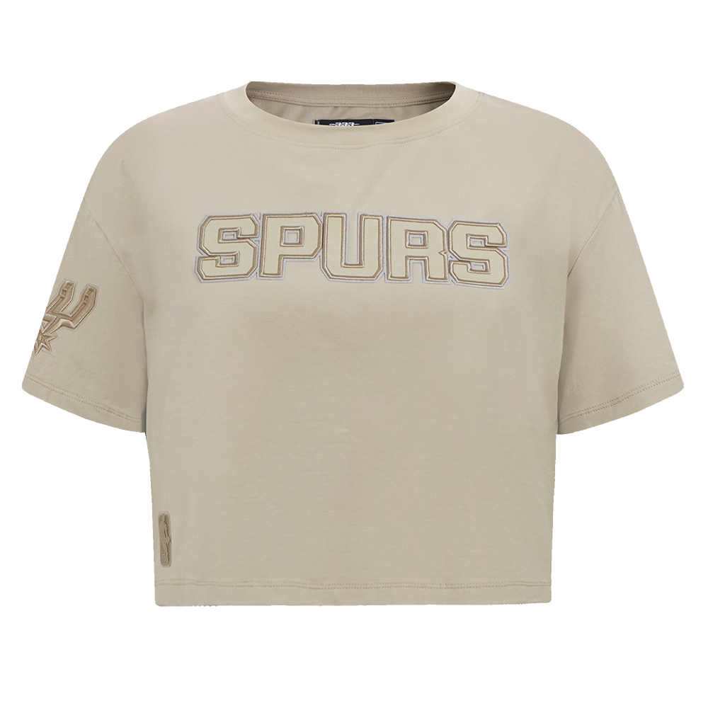 NBA SAN ANTONIO SPURS NEUTRAL WOMEN'S BOXY TEE (TAUPE) – Pro Standard