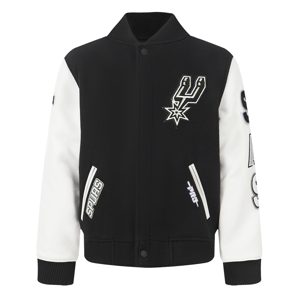 NBA SAN ANTONIO SPURS CLASSIC TODDLER BOYS WOOL VARSITY JACKET (BLACK ...