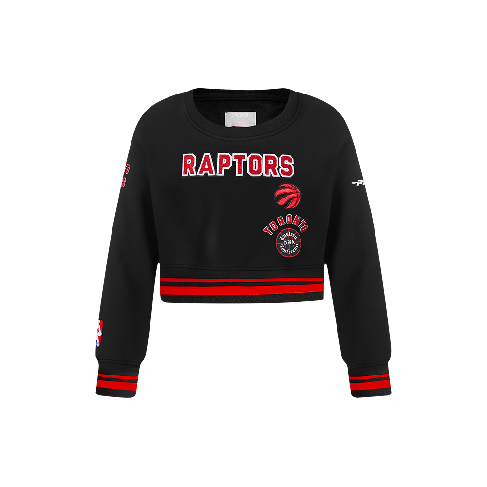 NBA TORONTO RAPTORS RETRO CLASSIC LITTLE GIRLS RIB FLEECE CREWNECK (BL ...