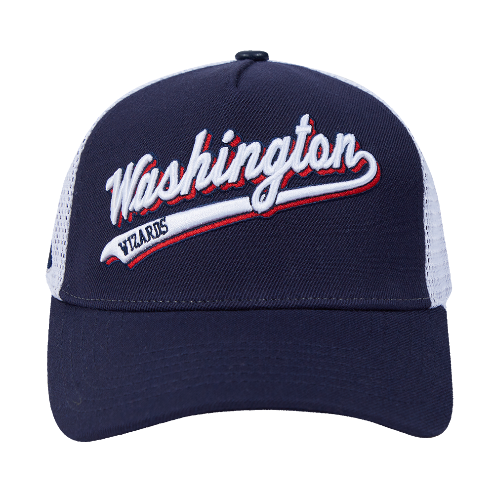 NBA WASHINGTON WIZARDS SCRIPT TAIL TRUCKER HAT (MIDNIGHT NAVY) – Pro ...
