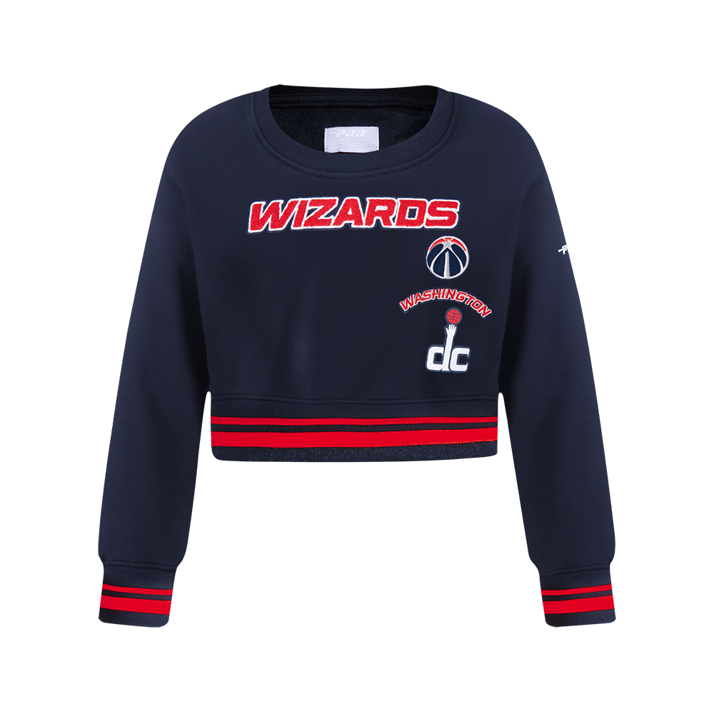 NBA WASHINGTON WIZARDS RETRO CLASSIC BIG GIRLS RIB FLEECE CREWNECK (MI ...
