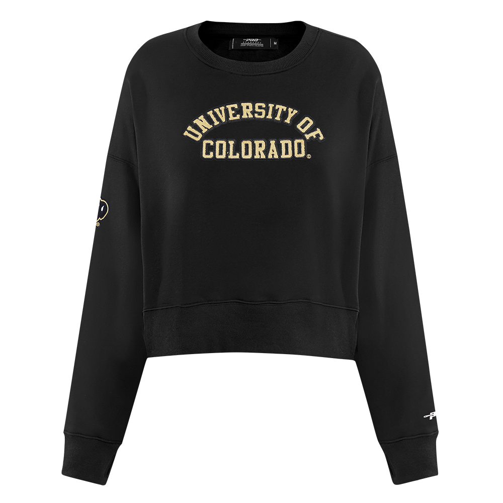 UNIVERSITY OF COLORADO CLASSIC WOMEN'S FLEECE CREWNECK (BLACK) – Pro ...