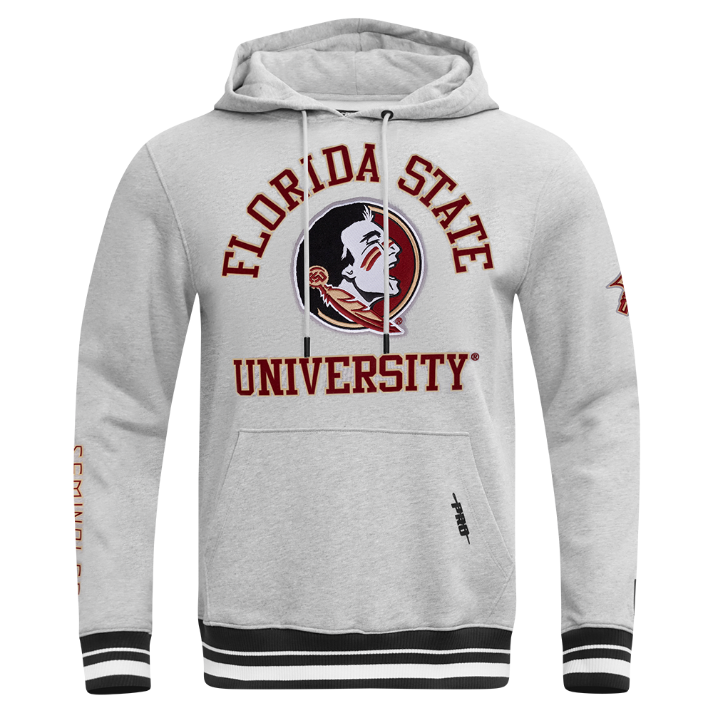 FLORIDA STATE UNIVERSITY CLASSIC MEN'S STACKED LOGO PULLOVER HOODIE (H ...