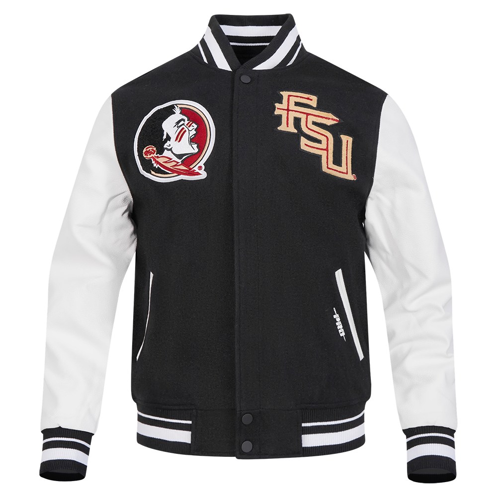 FLORIDA STATE UNIVERSITY CLASSIC WOOL VARSITY JACKET (BLACK/WHITE ...