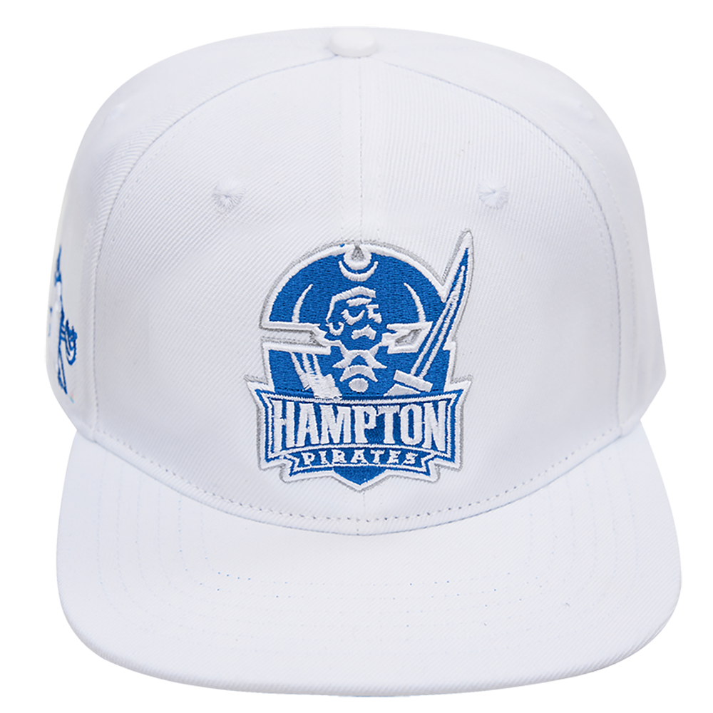 HAMPTON UNIVERSITY CLASSIC UNISEX STACKED LOGO WOOL SNAPBACK HAT (WHIT ...