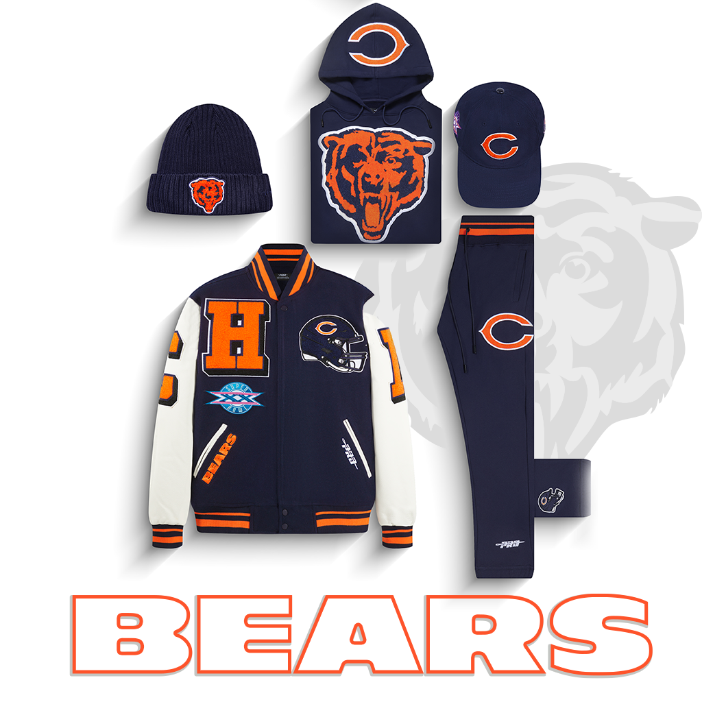 Lux apparel collection licenced by NFL Chicago Bears | Pro Standard ...