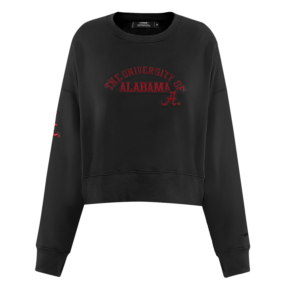 UNIVERSITY OF ALABAMA CLASSIC WOMEN'S FLEECE CREWNECK (BLACK) – Pro ...