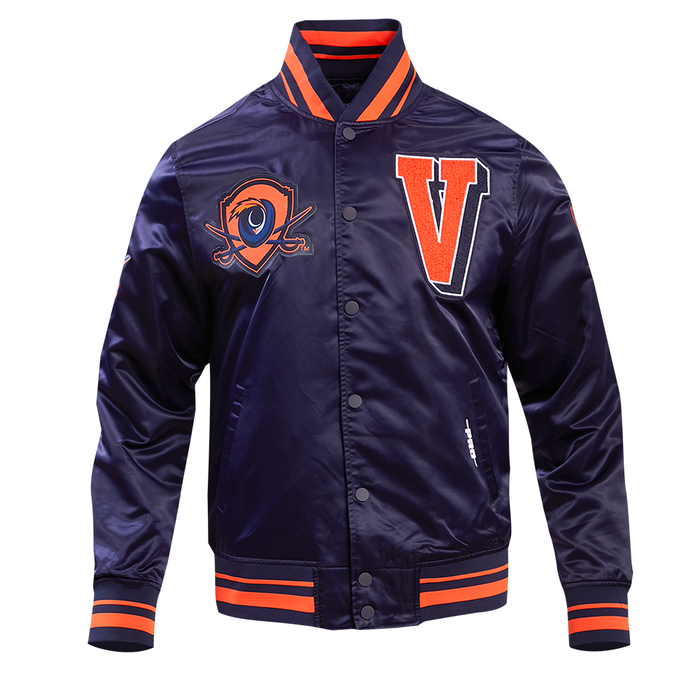 UNIVERSITY OF VIRGINIA CLASSIC MEN'S RIB SATIN JACKET (MIDNIGHT NAVY/O ...
