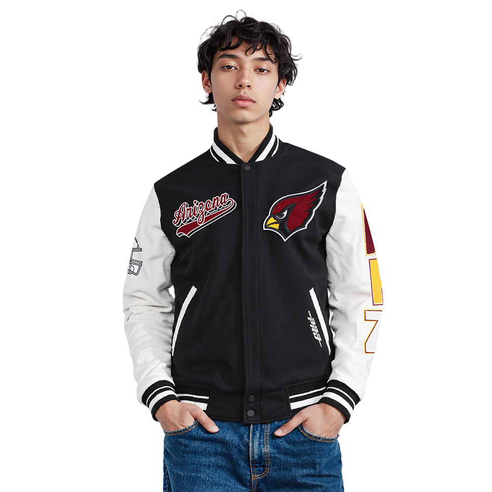NFL ARIZONA CARDINALS SCRIPT TAIL MEN'S RIB WOOL VARSITY (BLACK/WHITE ...