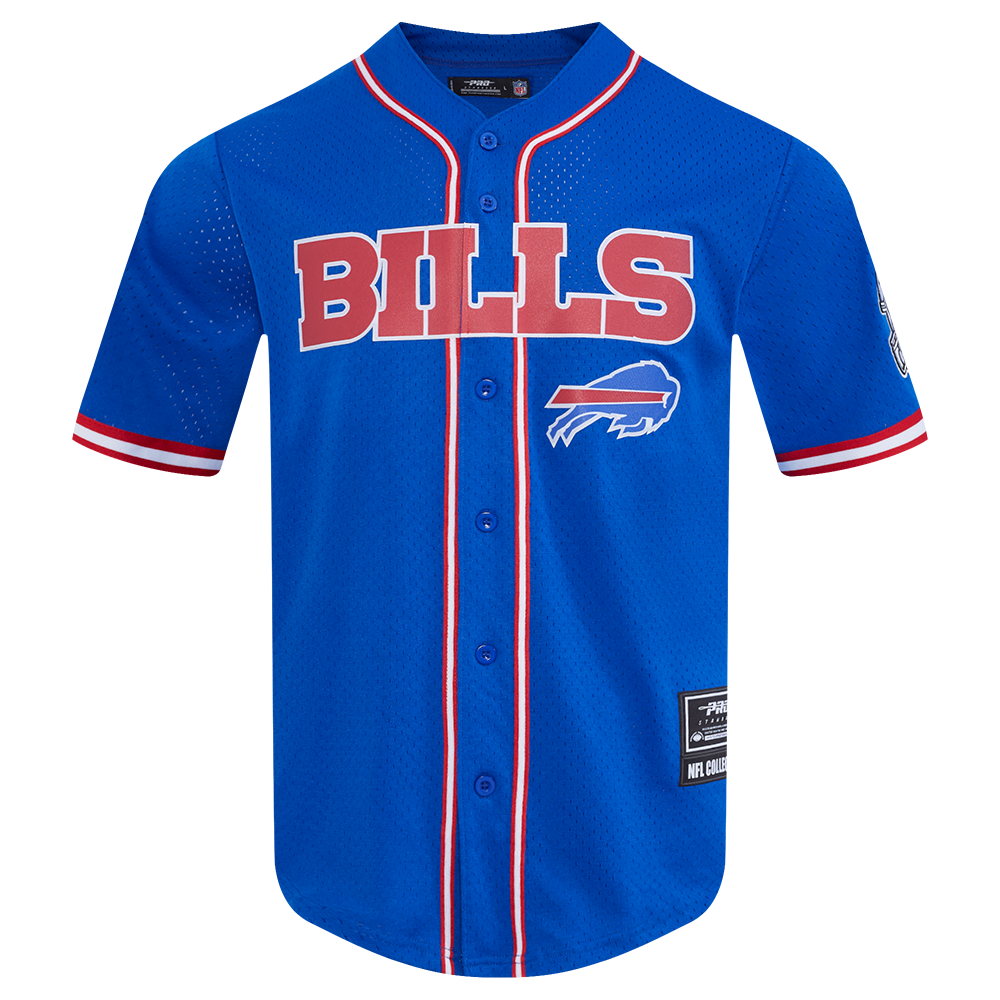 NFL BUFFALO BILLS MESH BUTTON UP SHIRT (ROYAL BLUE/RED) – Pro Standard