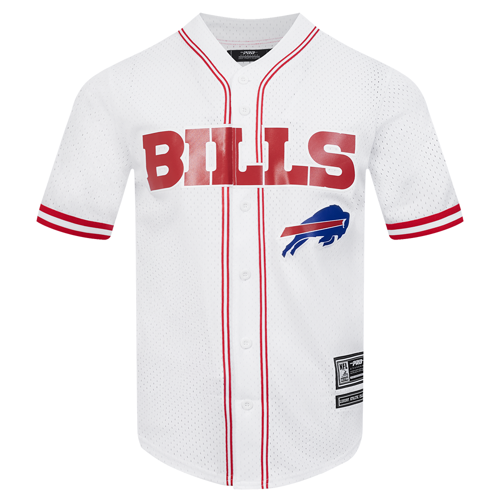 NFL BUFFALO BILLS MESH BUTTON UP SHIRT (WHITE/RED) – Pro Standard