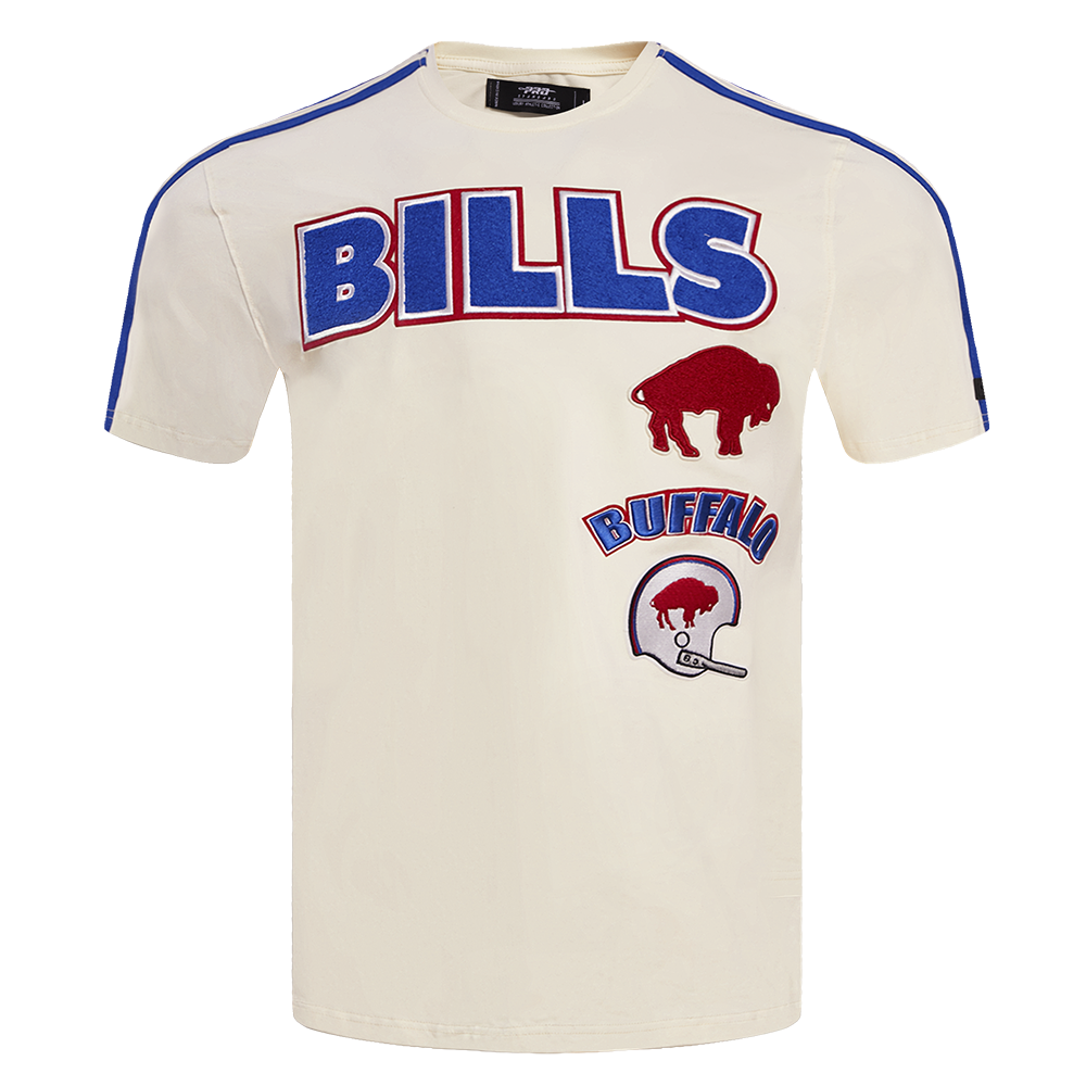NFL BUFFALO BILLS RETRO CLASSIC MEN'S STRIPED TEE (EGGSHELL/ ROYAL BLU ...