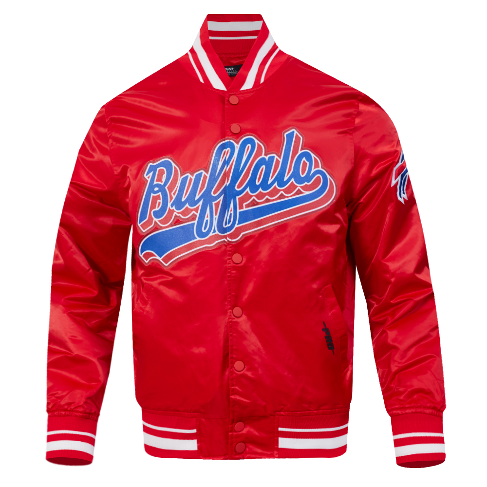 NFL BUFFALO BILLS SCRIPT TAIL MEN'S SATIN JACKET (RED) – Pro Standard