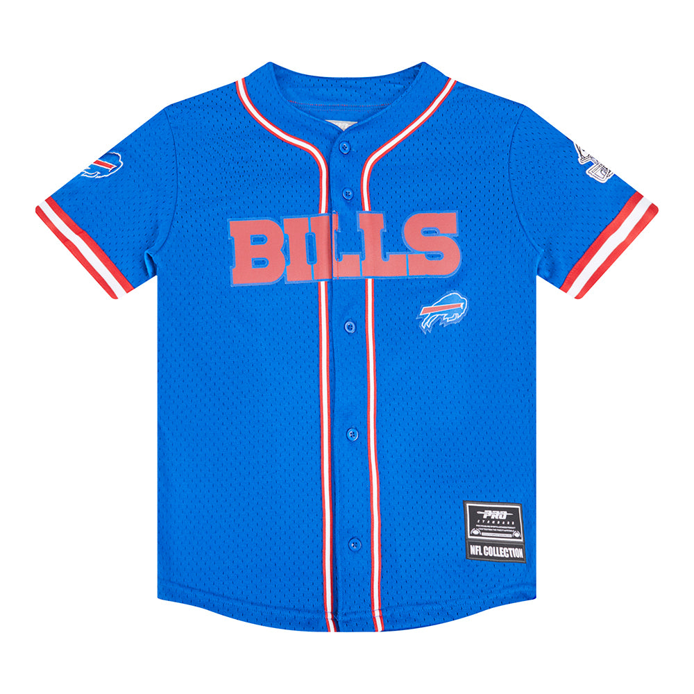 NFL BUFFALO BILLS CLASSIC BIG BOYS MESH BUTTON DOWN SHIRT (ROYAL BLUE ...