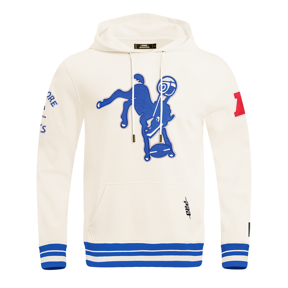 NFL BALTIMORE COLTS RETRO CLASSIC MEN'S PULLOVER HOODIE (EGGSHELL/ ROY ...
