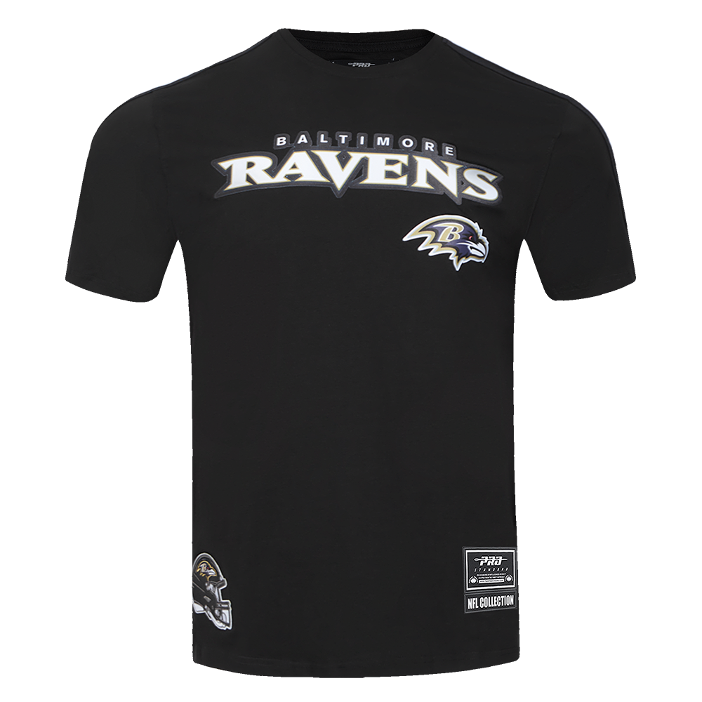 NFL BALTIMORE RAVENS CLASSIC MESH MEN'S SINGLE JERSEY STRIPED TEE (BLA ...