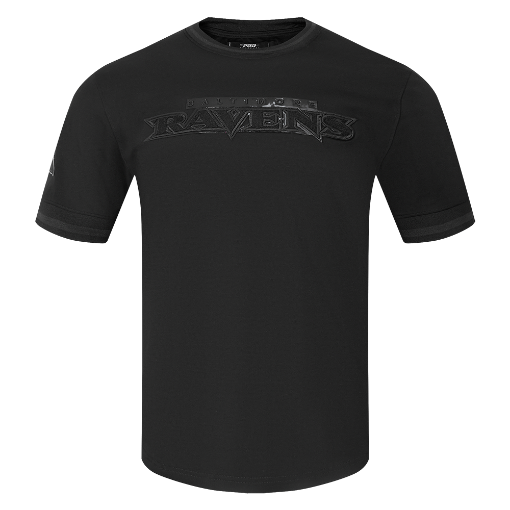 NFL BALTIMORE RAVENS TRIPLE BLACK MEN'S LOGO PRO TEAM SHORT SLEEVE (TR ...