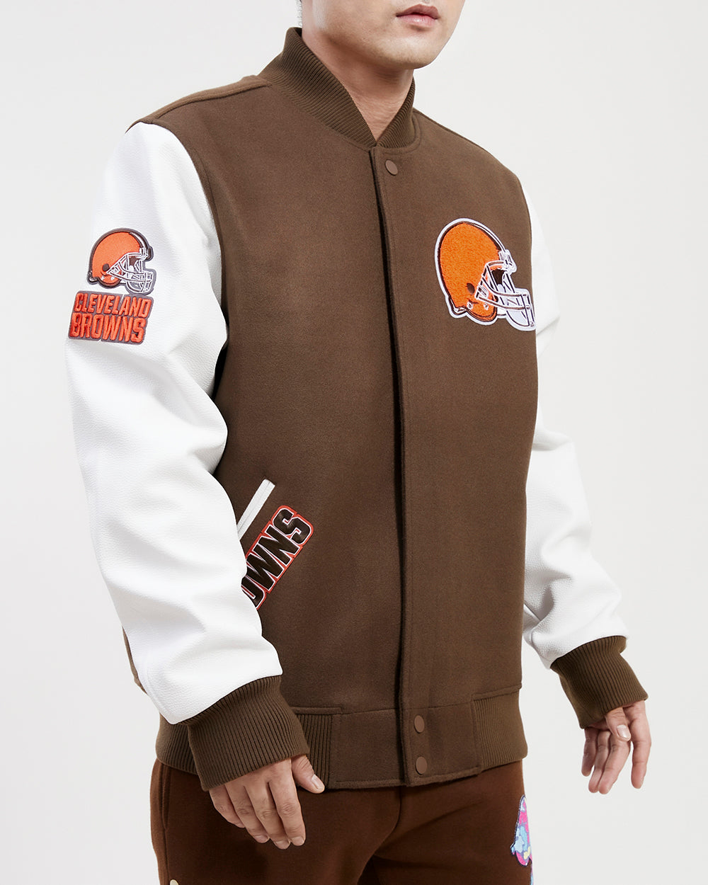 NFL CLEVELAND BROWNS CLASSIC WOOL VARSITY JACKET (BROWN/WHITE) – Pro ...