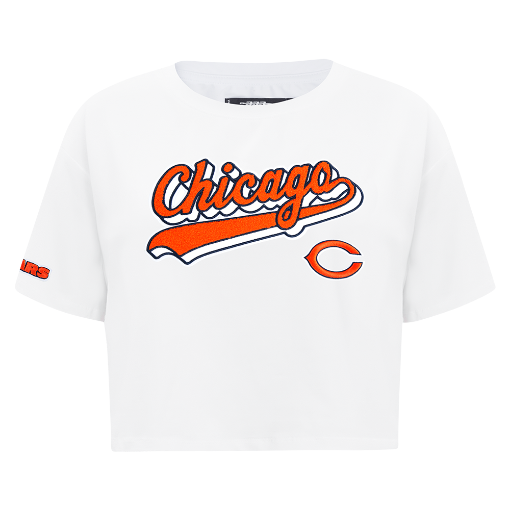 NFL CHICAGO BEARS SCRIPT TAIL WOMEN'S SJ BOXY TEE (WHITE) – Pro Standard