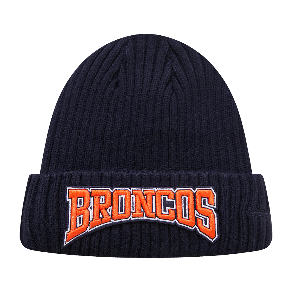 NFL DENVER BRONCOS CREST EMBLEM BEANIE (MIDNIGHT NAVY) – Pro Standard