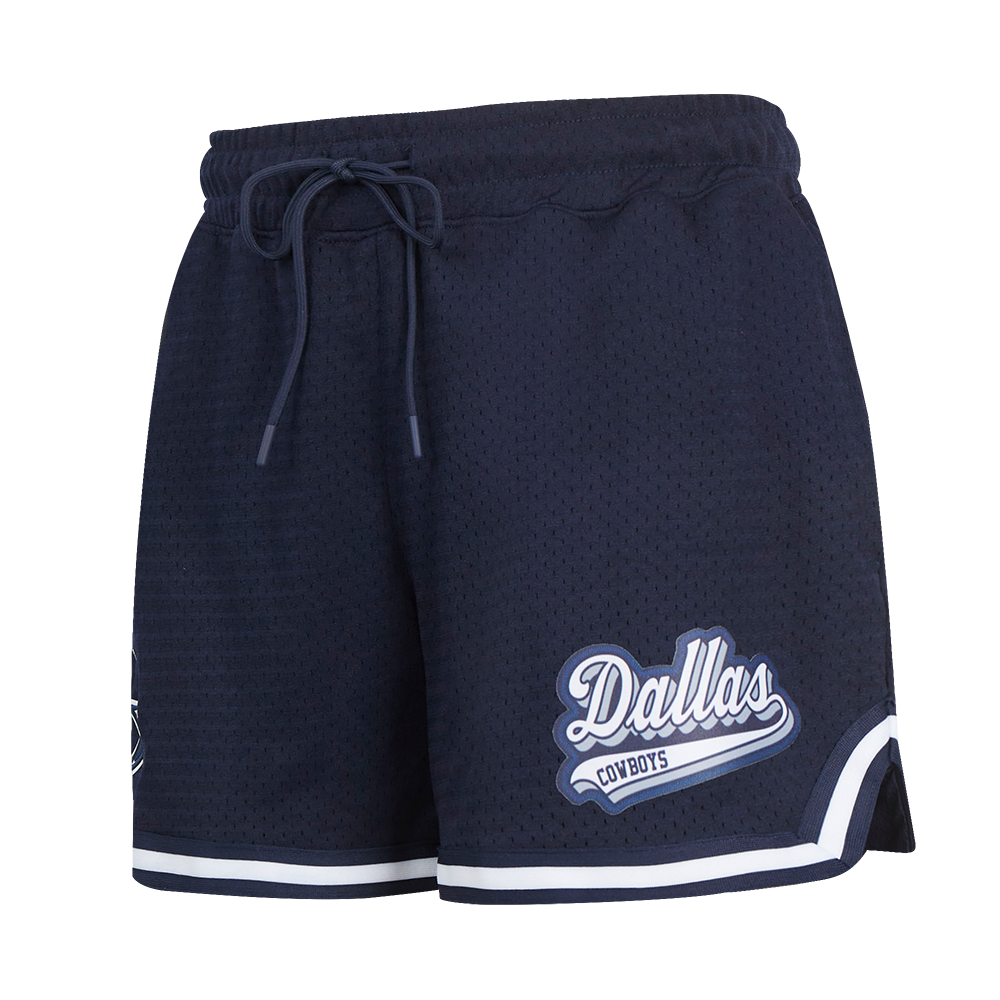 NFL DALLAS COWBOYS SCRIPT TAIL WOMEN'S MESH TAPE SHORT (MIDNIGHT NAVY ...