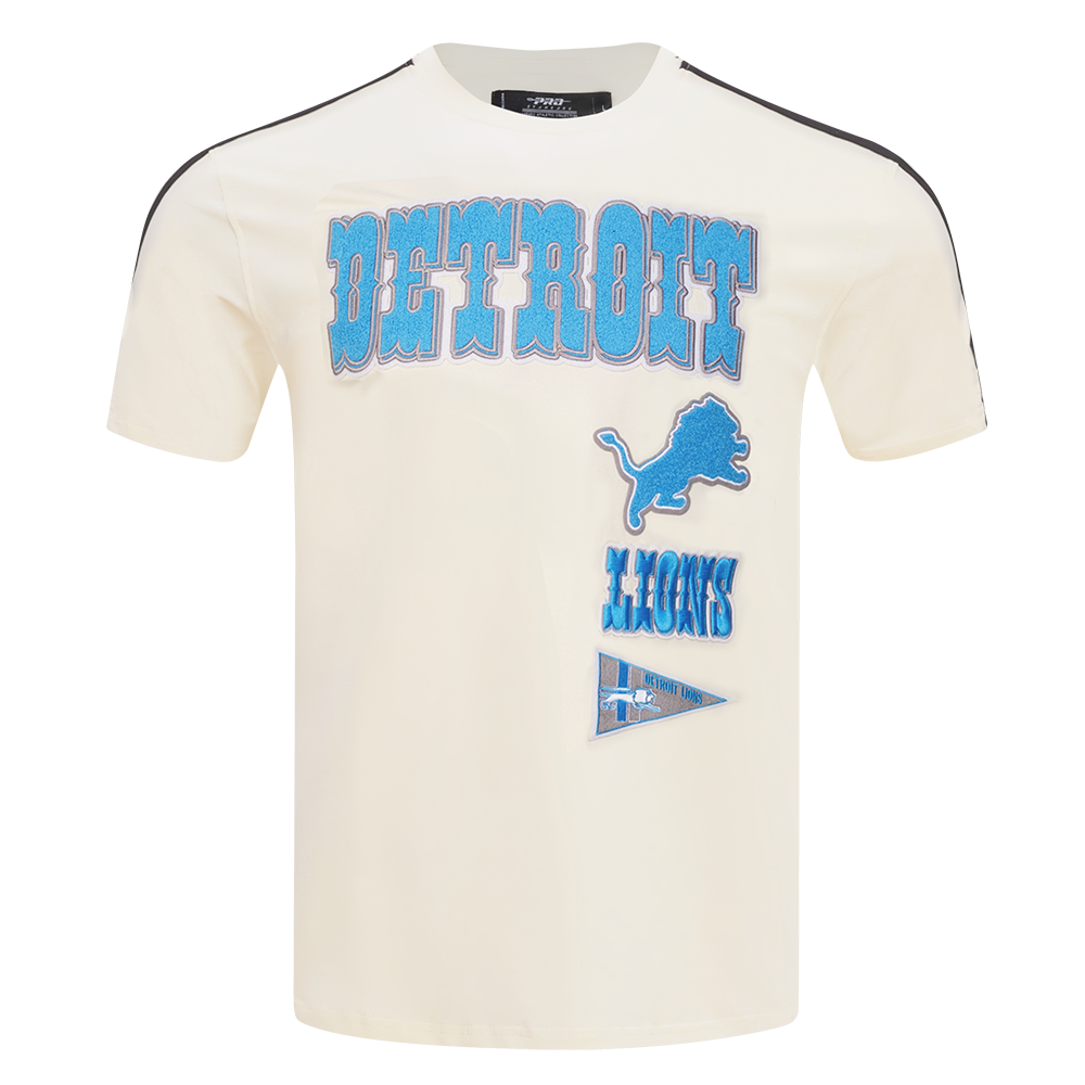 NFL DETROIT LIONS RETRO CLASSIC MEN'S STRIPED TEE (EGGSHELL/ BLACK ...