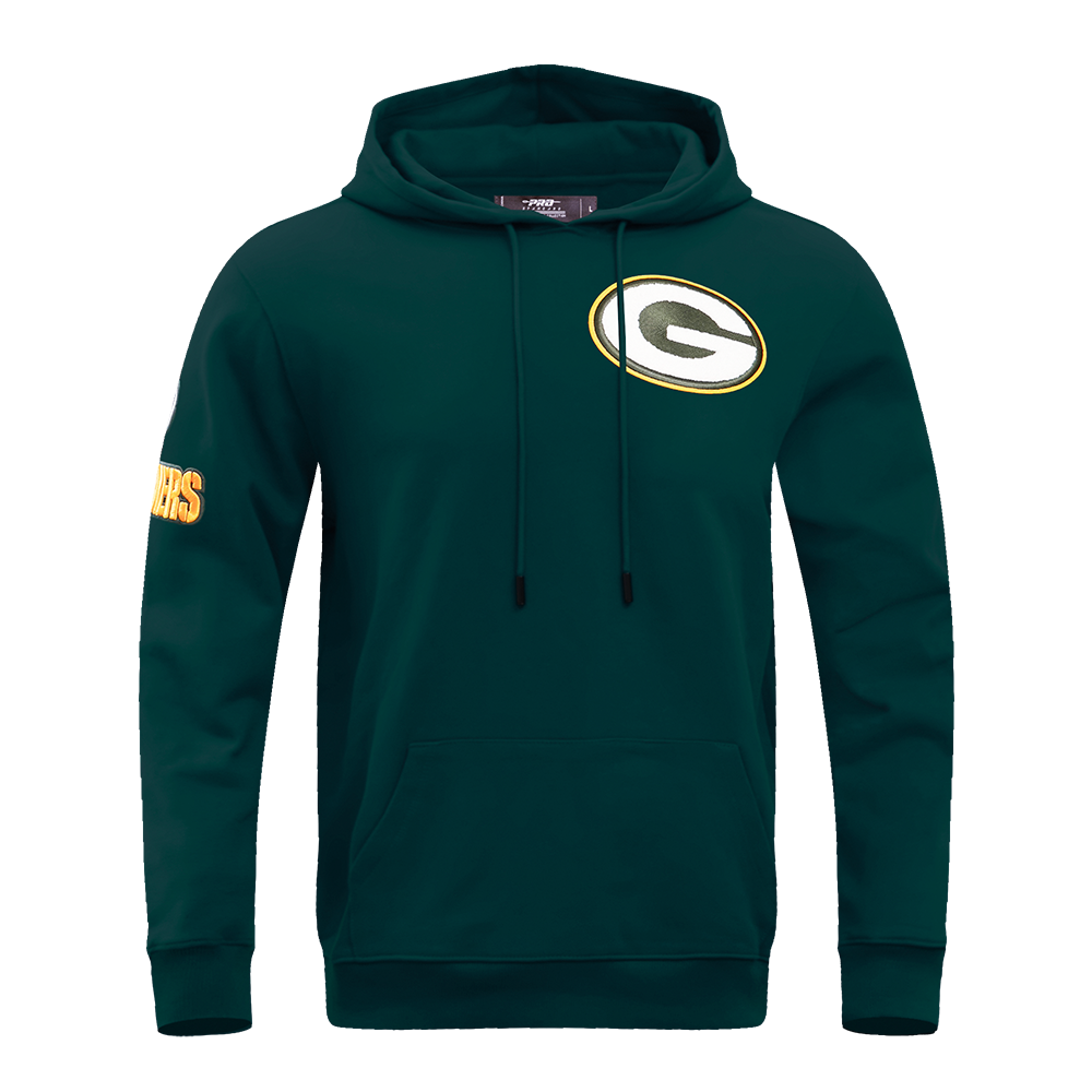 NFL GREEN BAY PACKERS CLASSIC CHENILLE MEN'S DOUBLE KNIT PULLOVER HOOD ...