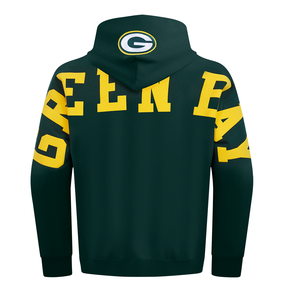 NFL GREEN BAY PACKERS WINGSPAN MEN'S DROP SHOULDER FLC PO HOODIE (FORE ...