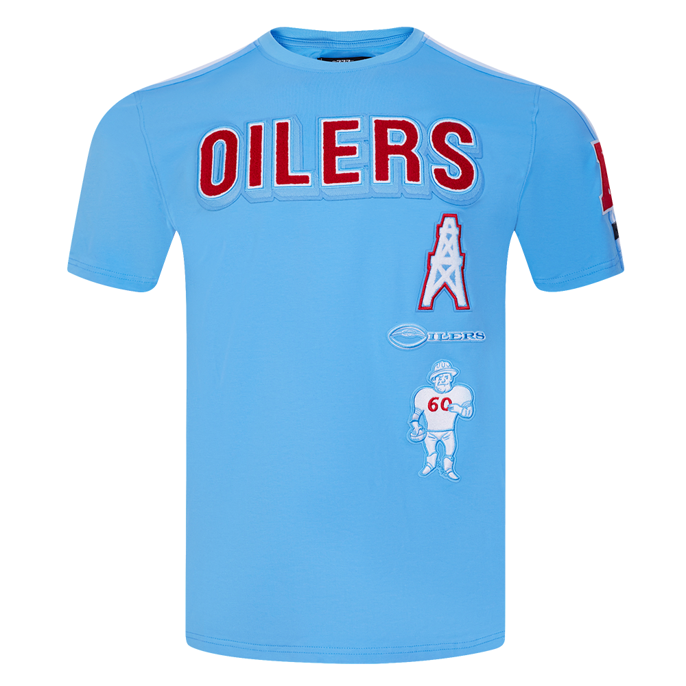 NFL HOUSTON OILERS RETRO CLASSIC MEN'S STRIPED TEE (UNIVERSITY BLUE ...